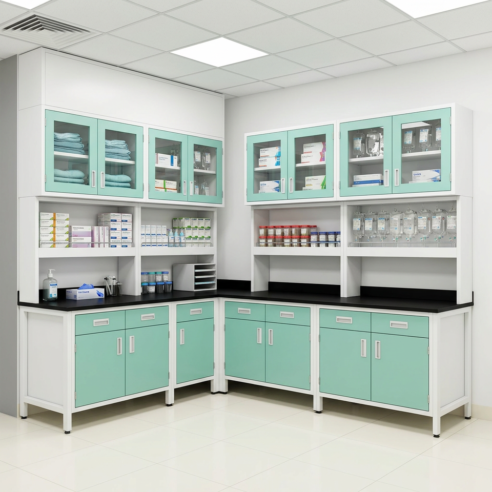 Efficient Full Steel Laboratory Floor Mounted Bench Corrosion Resistant ...