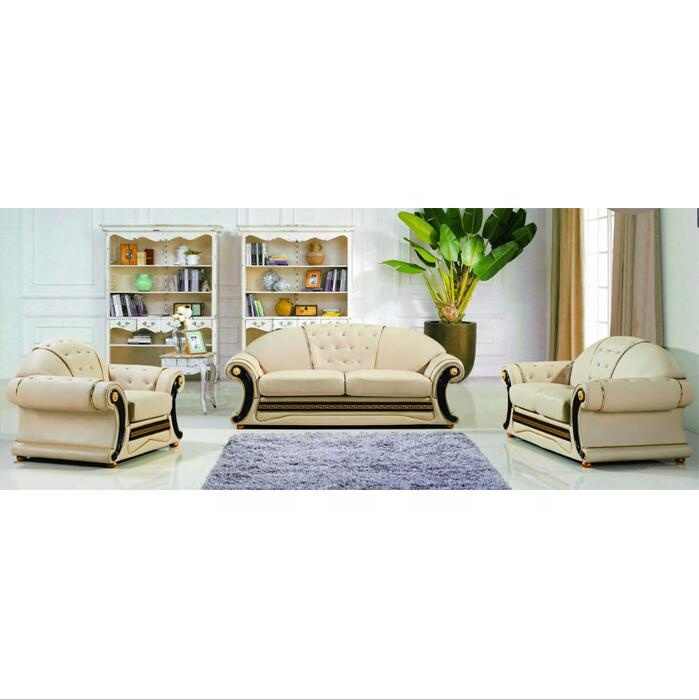 Classical Leather Sofa - Modern Lobby Sofa Set Optional Color