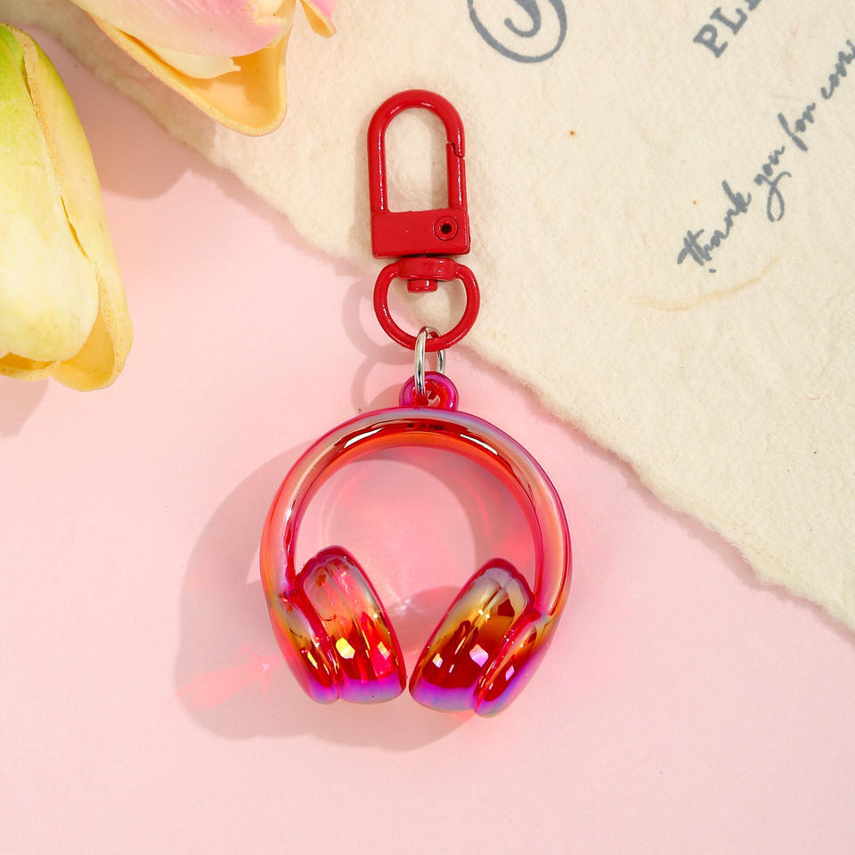 2026 New Cartoon 3D Earphone Keychain Fashion Mini Bag Charm Acrylic ...
