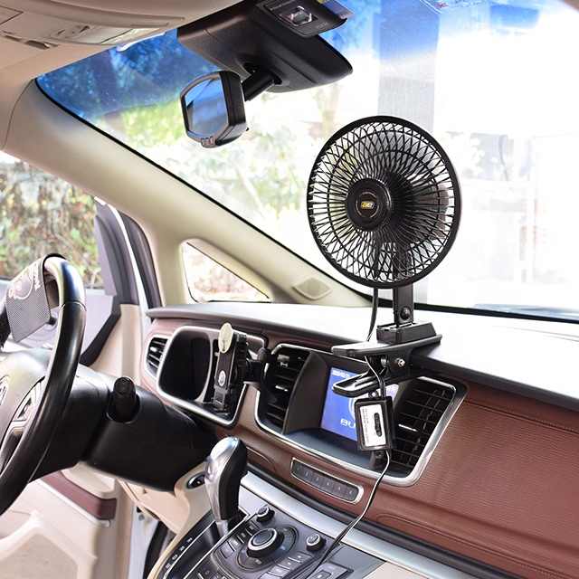 6" 12V Car Oscillating Fan - Adjustable Cooling Solution