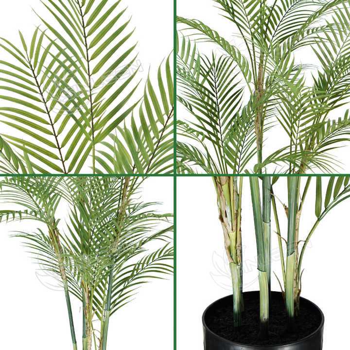 Tree Palmera Artificial Plastic Palms Outdoor Fake Decor House Plant ...