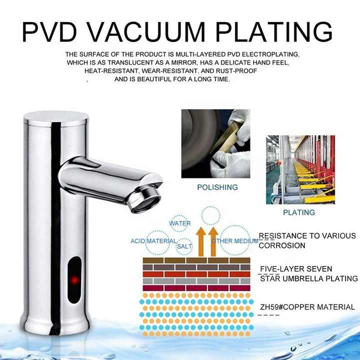 Hot Sale Bathroom Sink Water Taps Deck Mount Chrome Touchless Automatic ...