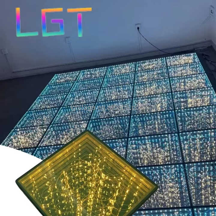 LGT 3D Starry Dance Floor LED Star Mirror Tile Light for Weddings ...
