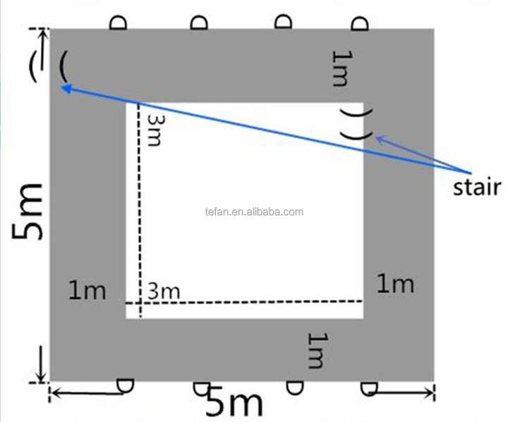 5x5 Meter Inflatable Sea Pool for Yacht Boats - FUN INFLATABLE
