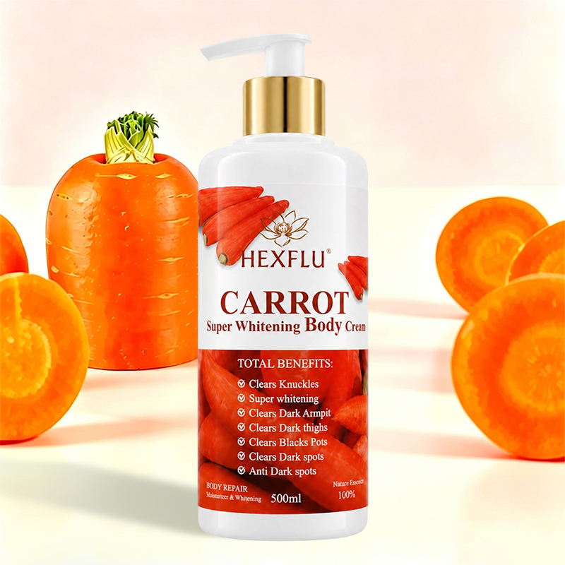 Natural Carrot Body Cream 500ml - Whitening Brightening Moisturizing ...