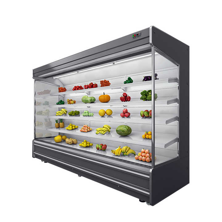 Remote Type Supermarket Upright Multideck Chiller , Open Chiller ...