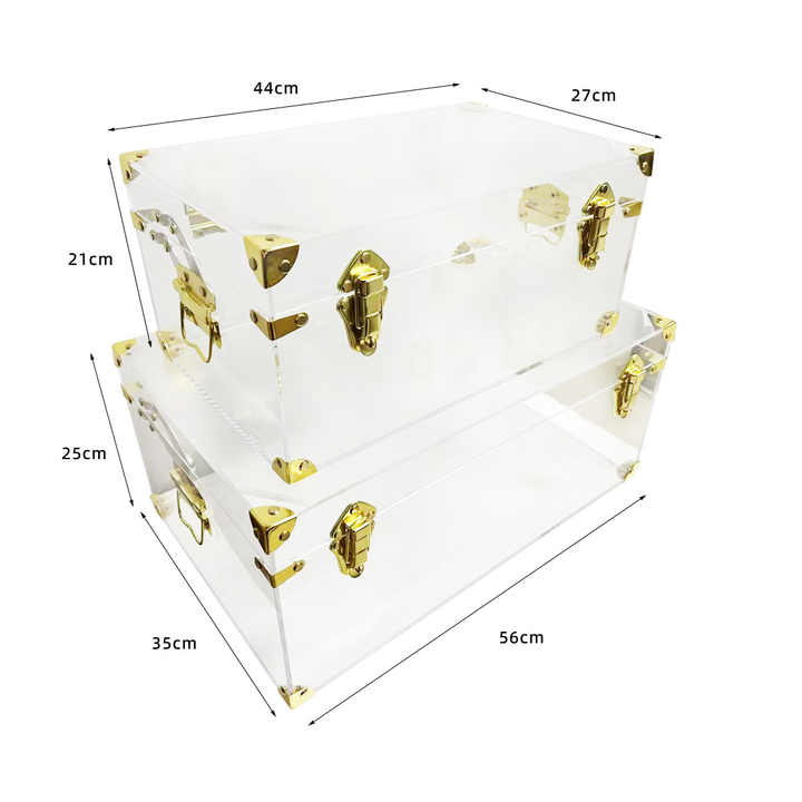 Elegant Acrylic Storage Trunks - Perfect for Home Organizing