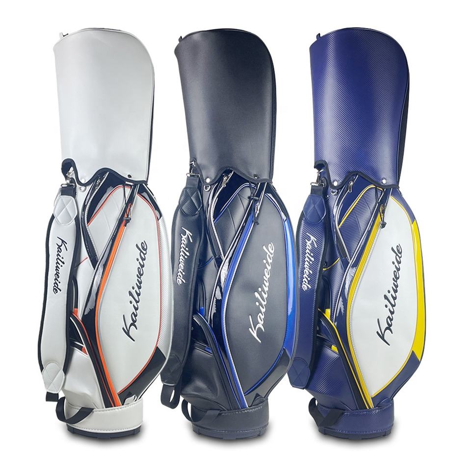 Customizable PU Leather Collapsible Golf Staff Bag Cooler Pocket Unisex ...