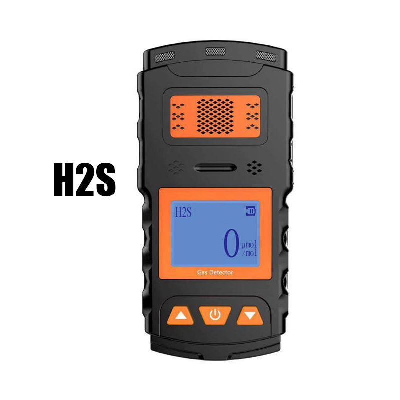 Single Gas H2S Monitor Digital Hydrogen Sulfide Detector with Voice ...