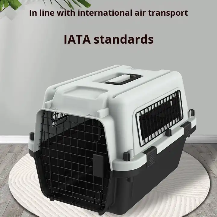 A206 IATA Compliant PP Plastic Pet Carrier Portable Breathable Dog Cat ...