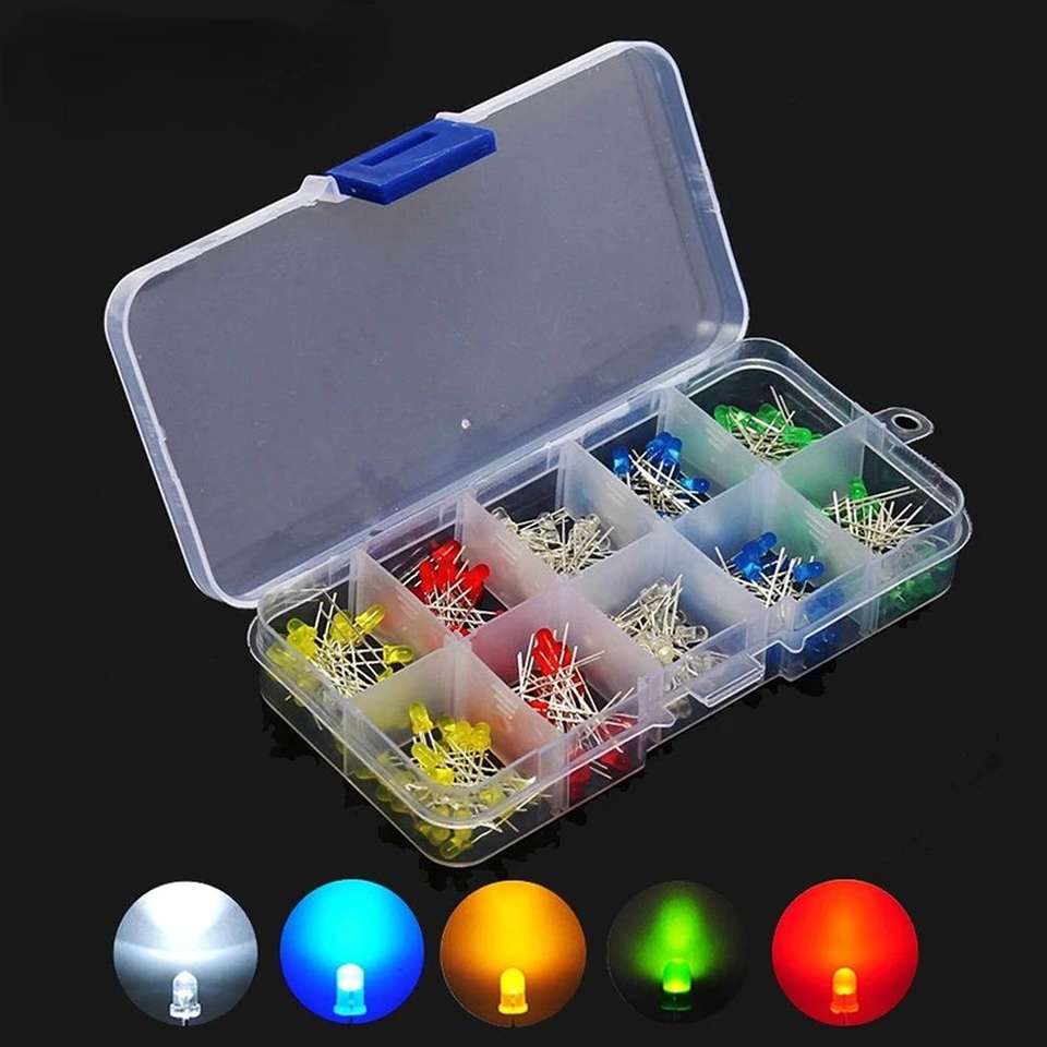 60-200PCS F3 F5 LED Diode Assorted Kit 3mm 5mm LED Light Emitting ...