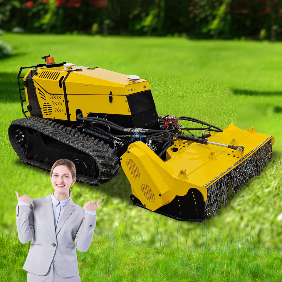 Large Self-Propelled Electric Lawn Mower Remote Control 24V Slope ...