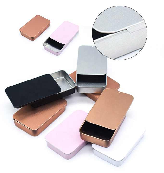 Hot Sale Metal Food Grade Package Box Storage Custom Size Printed Color Rectangle Mint Candy/Lip ...