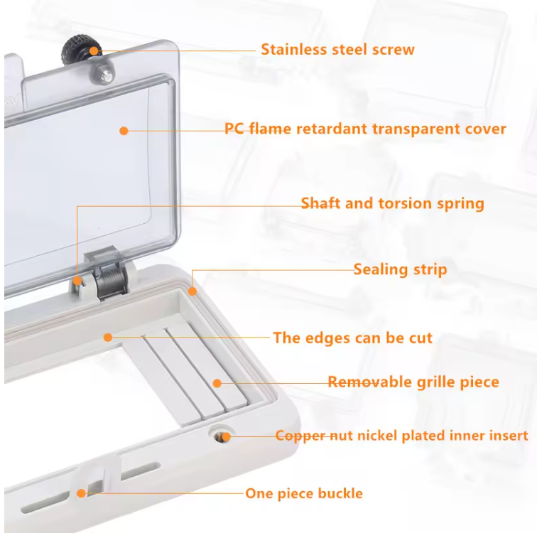 Transparent MCB Electric Enclosure IP67 Waterproof Cover