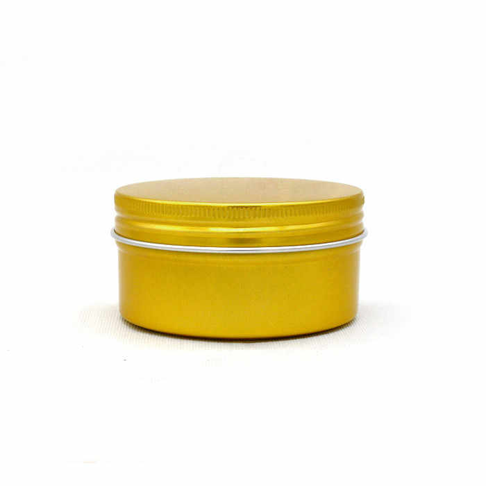OEM 80g 68*35mm Matte Black Round Aluminum Coffee Bean Jar Metal Gold ...