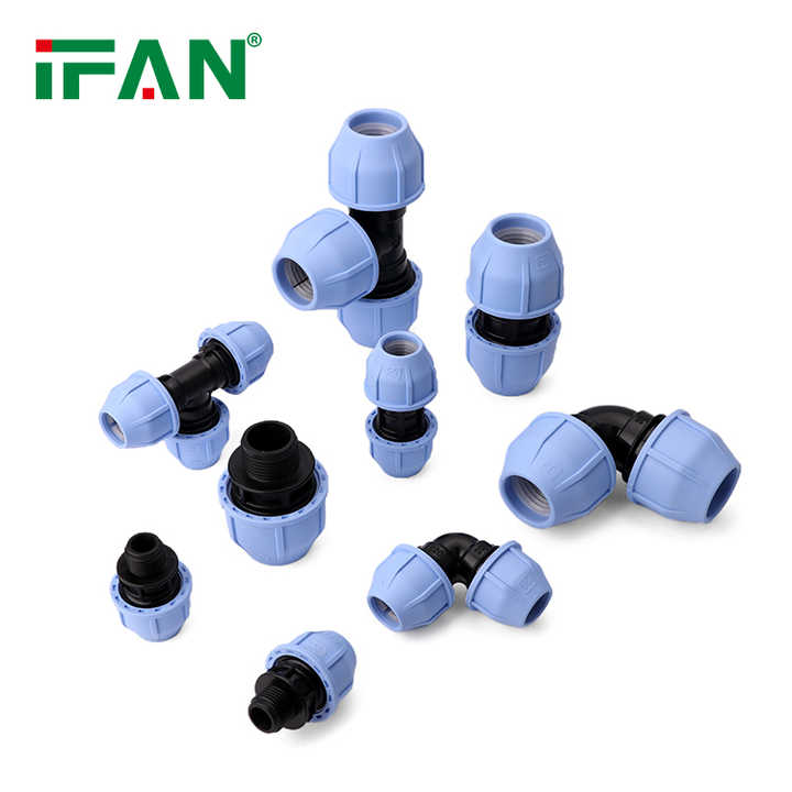 IFAN Cheap Blue Color PP Compression Fittings for Irrigation Water 20-63MM HDPE Pipe Fast ...