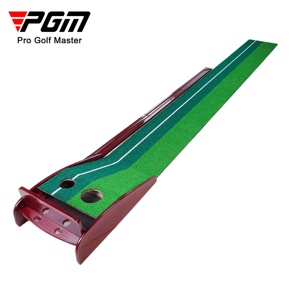 PGM TL024 garden putting practice mat indoor auto return wood golf ...