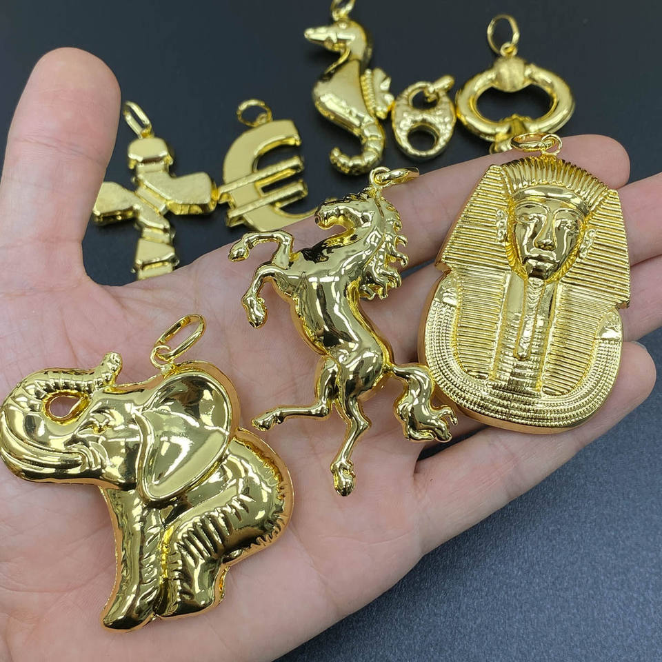 Factory Direct Mixed Styles Gold Plated Copper Pendants Multi Design ...