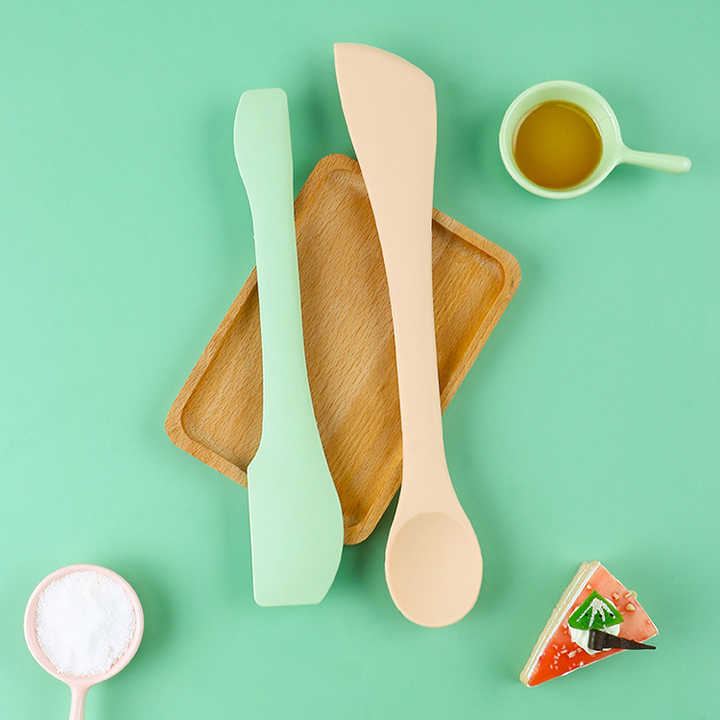Double Headed Spoon and Spatula Cake Scraper Silicone Baking Sprinkle ...