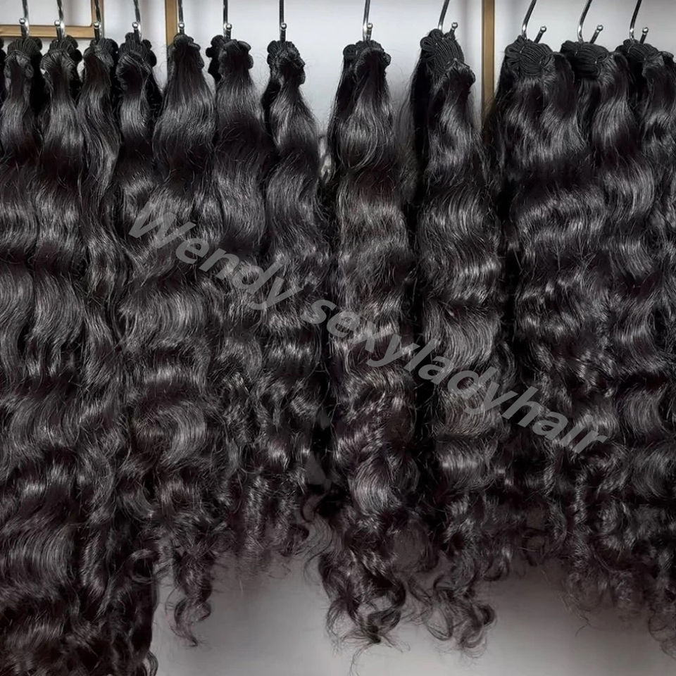 Cambodian Raw Indian Curly Hair Unprocessed Curly Wavy Bundle Hair ...