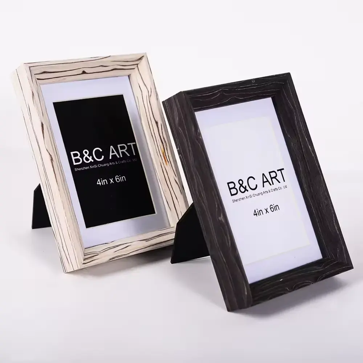 Good Price Pine Wood MDF Picture Frame with Mat Natural Wooden Pattern ...