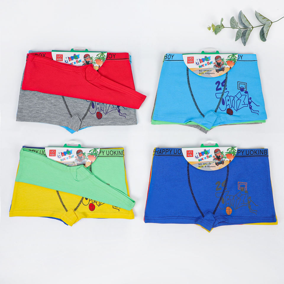 ODM Kids Cotton Animal Print Breathable Boxer Shorts Underwear-Custom ...