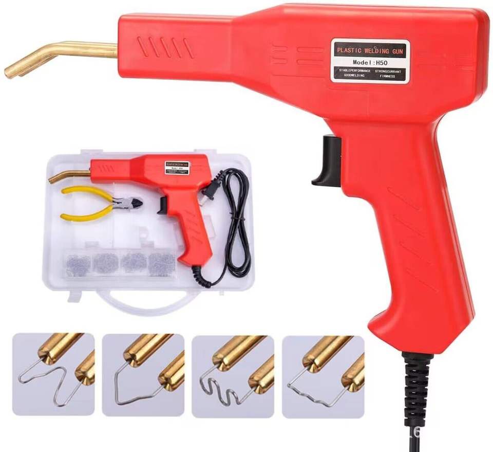 Plastic Welder Kit with Hot Stapler Gun for Car Bumper Repair