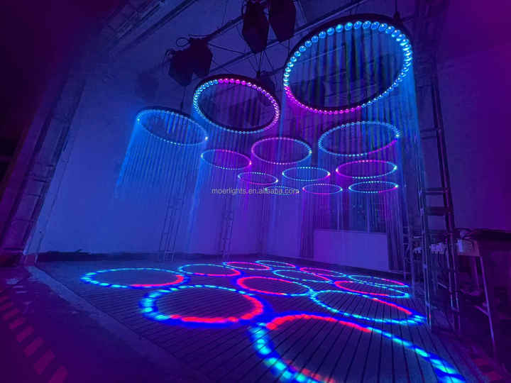 MOER-100BR RGBW LED Kinetic Ring Light for DJ Events