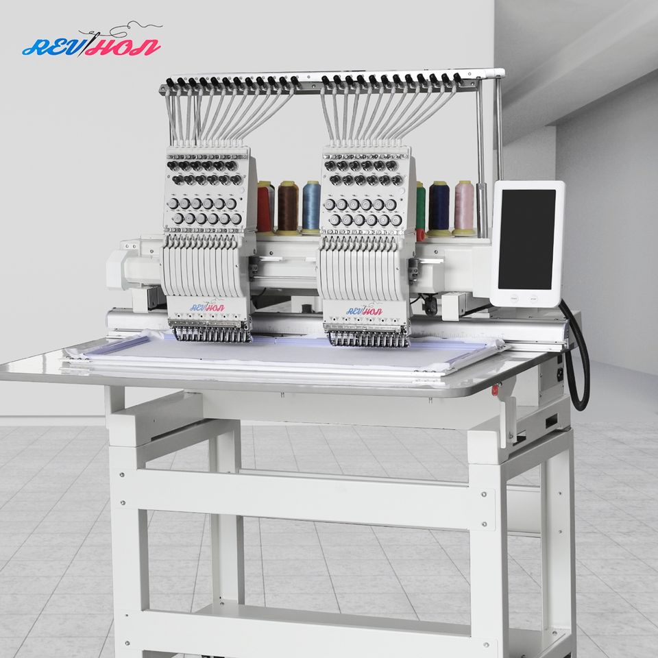 Revhon Two Head Embroidery Machine for Apparel Decoration and Home ...