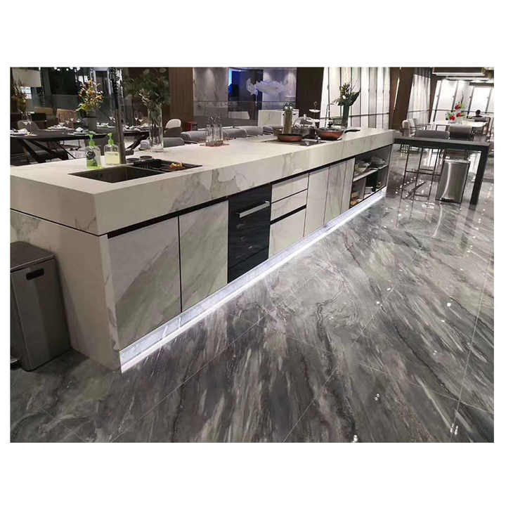 Awesome Marble Wardrobe Designs with Glossy White Cabinets