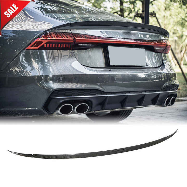 For Audi A7 Sline S7 Rs7 4-door 2019-2021 Carbon Fiber Rear Trunk ...