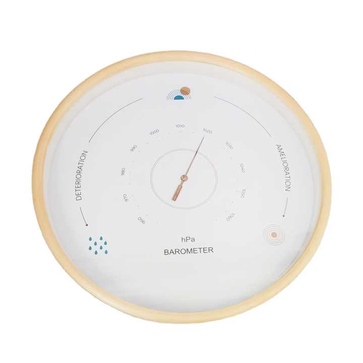 Natural Solid Wooden Barometer Accurate Air Pressure Gauge for Home ...