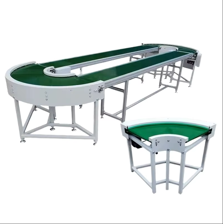 Automatic 90 Degree Curve Food Grade Belt Conveyor Aluminium Production ...