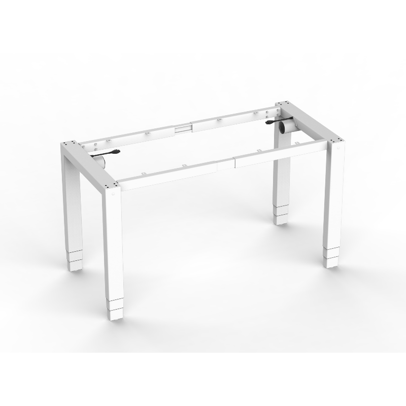 ZGO Modern Electric 3-Stage Height Adjustable L-Shape Stand Desk Wood ...