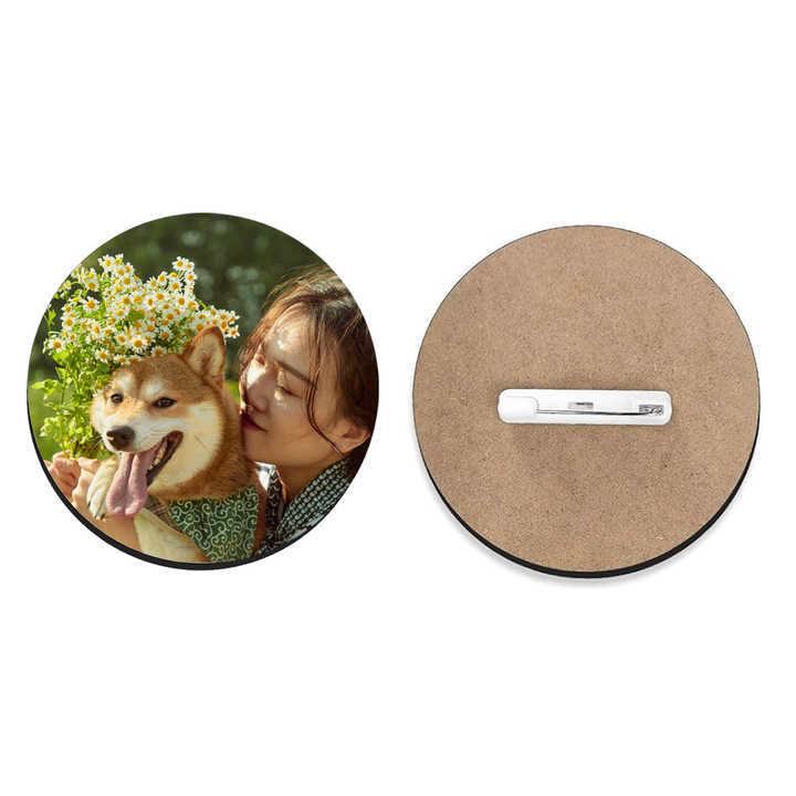 MDF DIY Design Name Badges Sublimation Round Button Heat Transfer Home ...