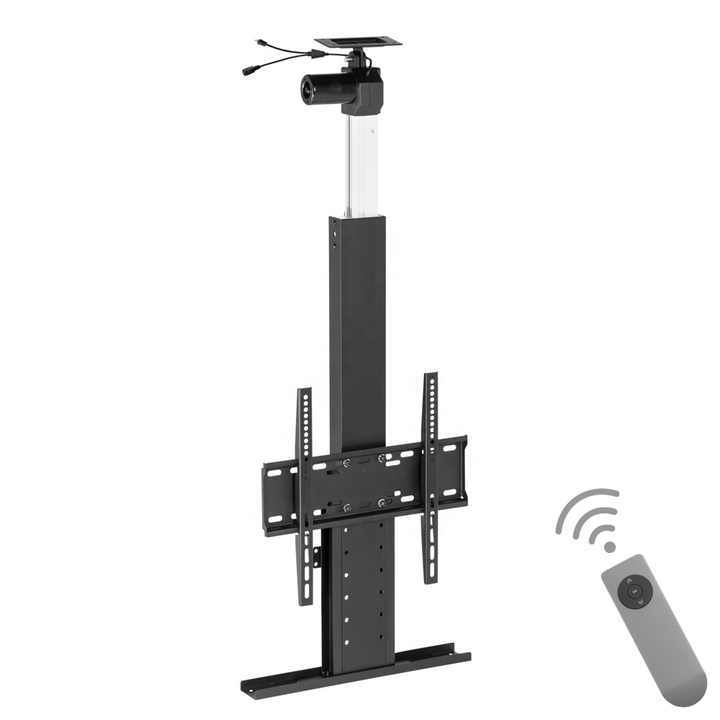 Height Adjustable Hidden Vertical Retractable Motorized TV Mount