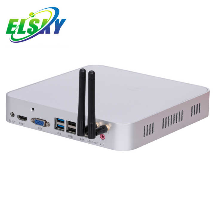 Elsky HD4001 Mini PC J1800 J1900 J4125 2th-5th Gen Core I3 I5 I7 Dual Core Window 7/10 Linux OS ...