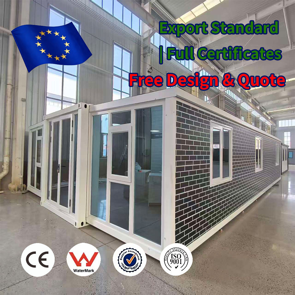 40ft Expandable Prefab Container House with 3 Bedrooms 1 Bathroom ...