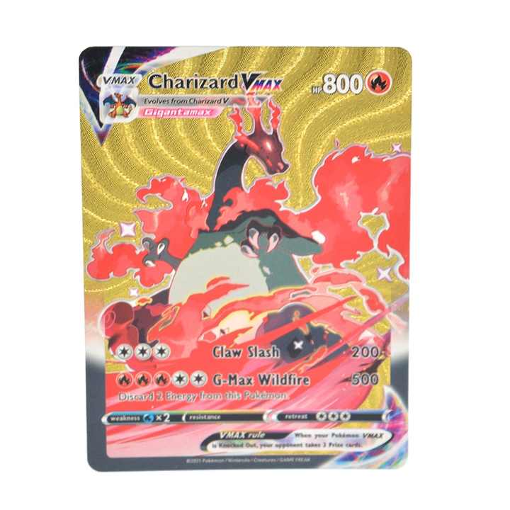 Charizard VMAX & DX Gold Cards - 55pcs Waterproof Set