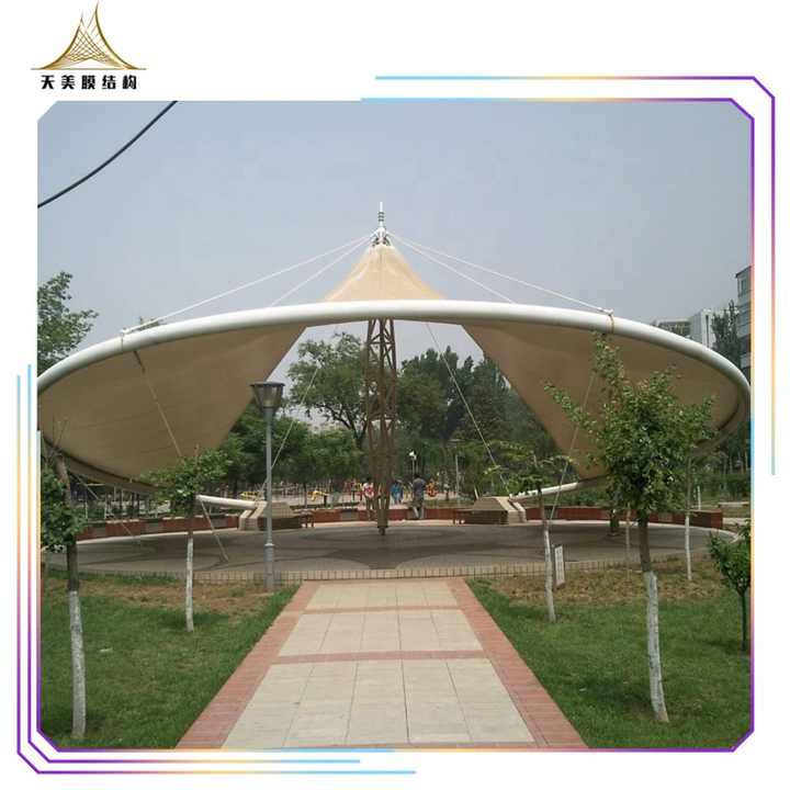 Curved Truss Tensile Structure Fabric Canopy for Stage