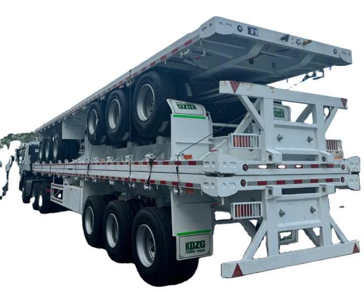 40ft Intermodal Chassis 20ft Container Trailer with Flatbed Semi ...