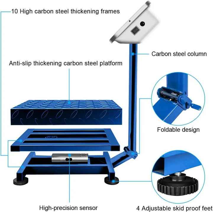 TCS Electronic Platform Scale 300kg - Industrial Digital Weighing