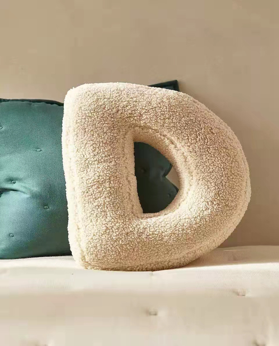 Letter A Pillow & H Pillow - Soft Velvet Decorative Cushions