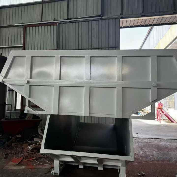 6 Cubic Meters Recycling Forklift Bin Steel Skip Bin Metal Flat Pack ...