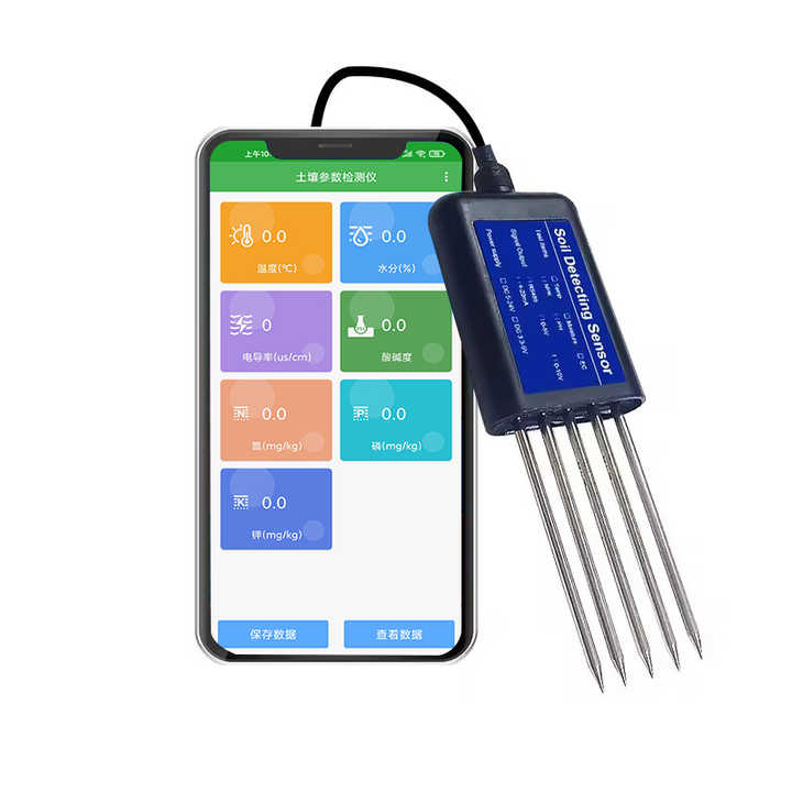 Smart Farming with 7-in-1 Soil Sensor - Connects to Mobile