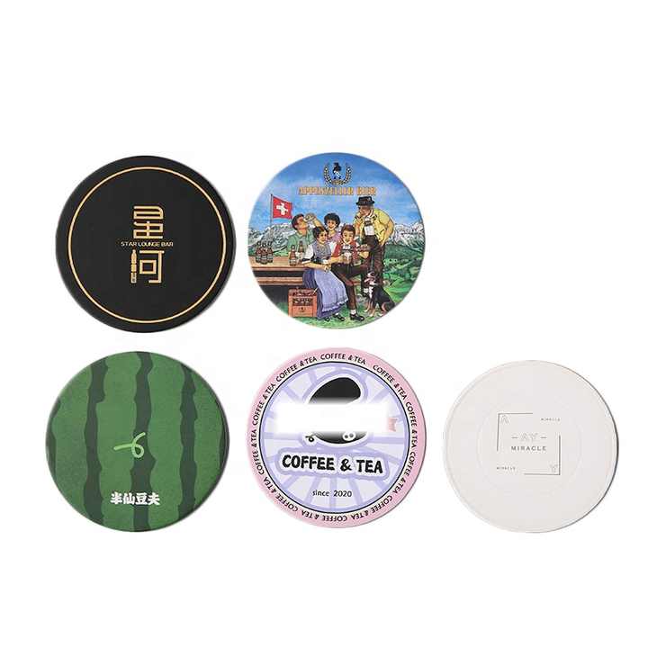 Wholesale Custom Printed Round Cheap Hotel Cardboard Water Absorbent ...
