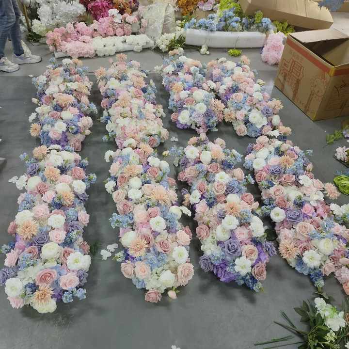 Handmade Artificial Flower Runner Hanging Flower Decor for Wedding ...