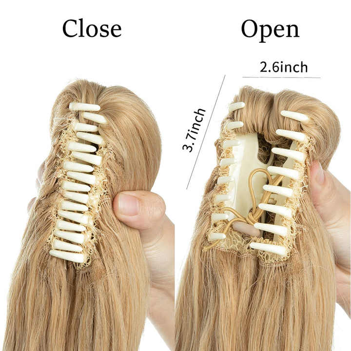 Women's Long Short Curly Hair Wig High-Temperature Tiger Mouth Clip ...