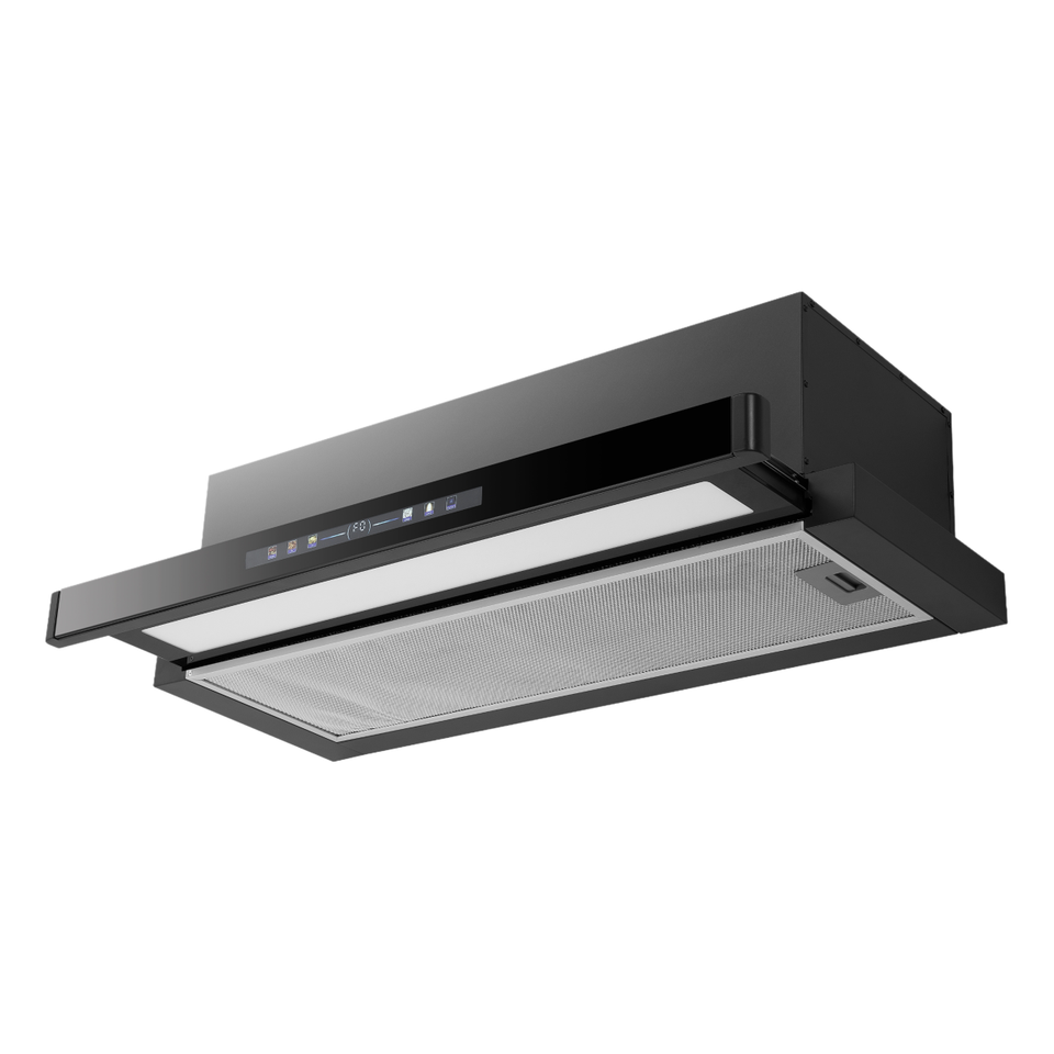 Kitchen Built in Slim Telescopic Rangehood Spray Coating Stainless ...