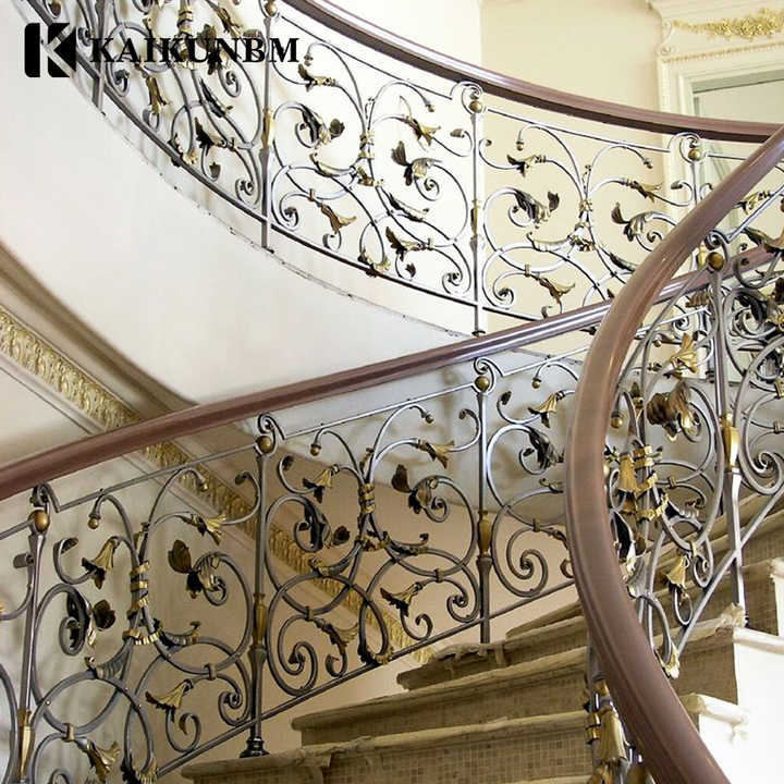 Roman Spiral Staircase Wrought Iron Railing Outdoor Terrace Stair ...